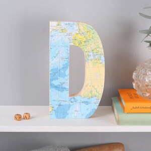 Personalised Map Location Wooden Letter - Map Letter - Baby Gift ...