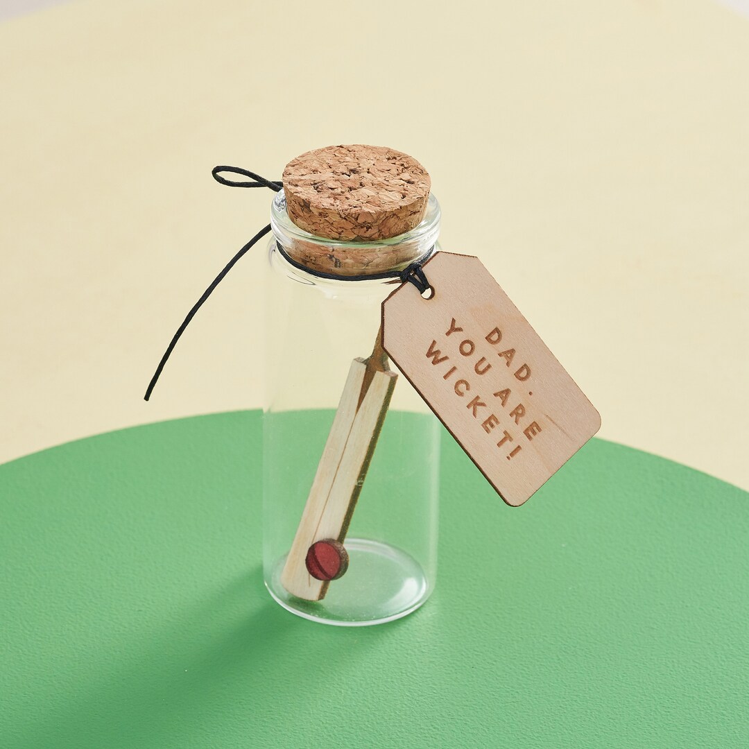 Cricket Gift - Personalised Keepsake Message Bottle - Gift for Him ...