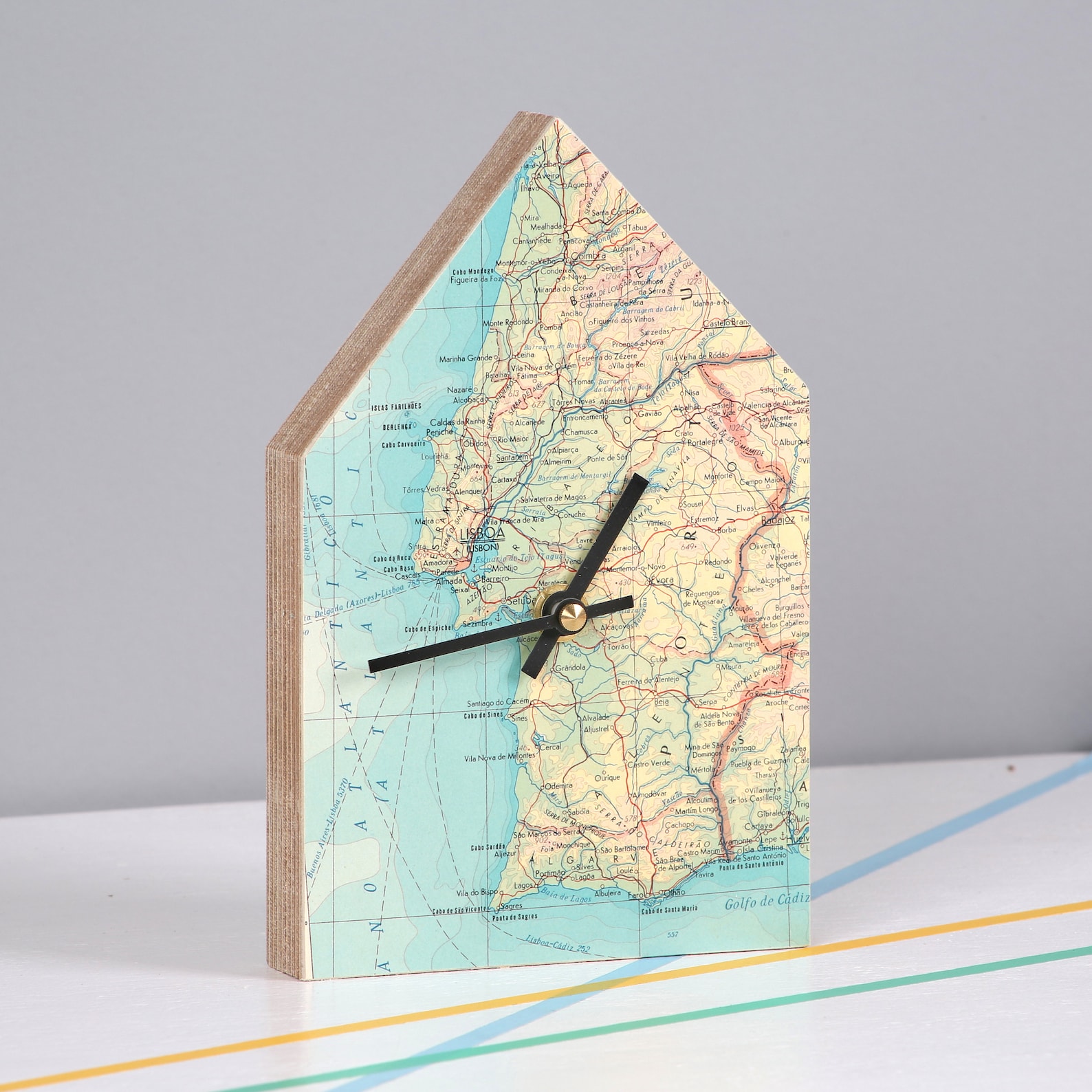 New Home Gift, Custom Map Wall Clock, Personalised Vintage Map House ...