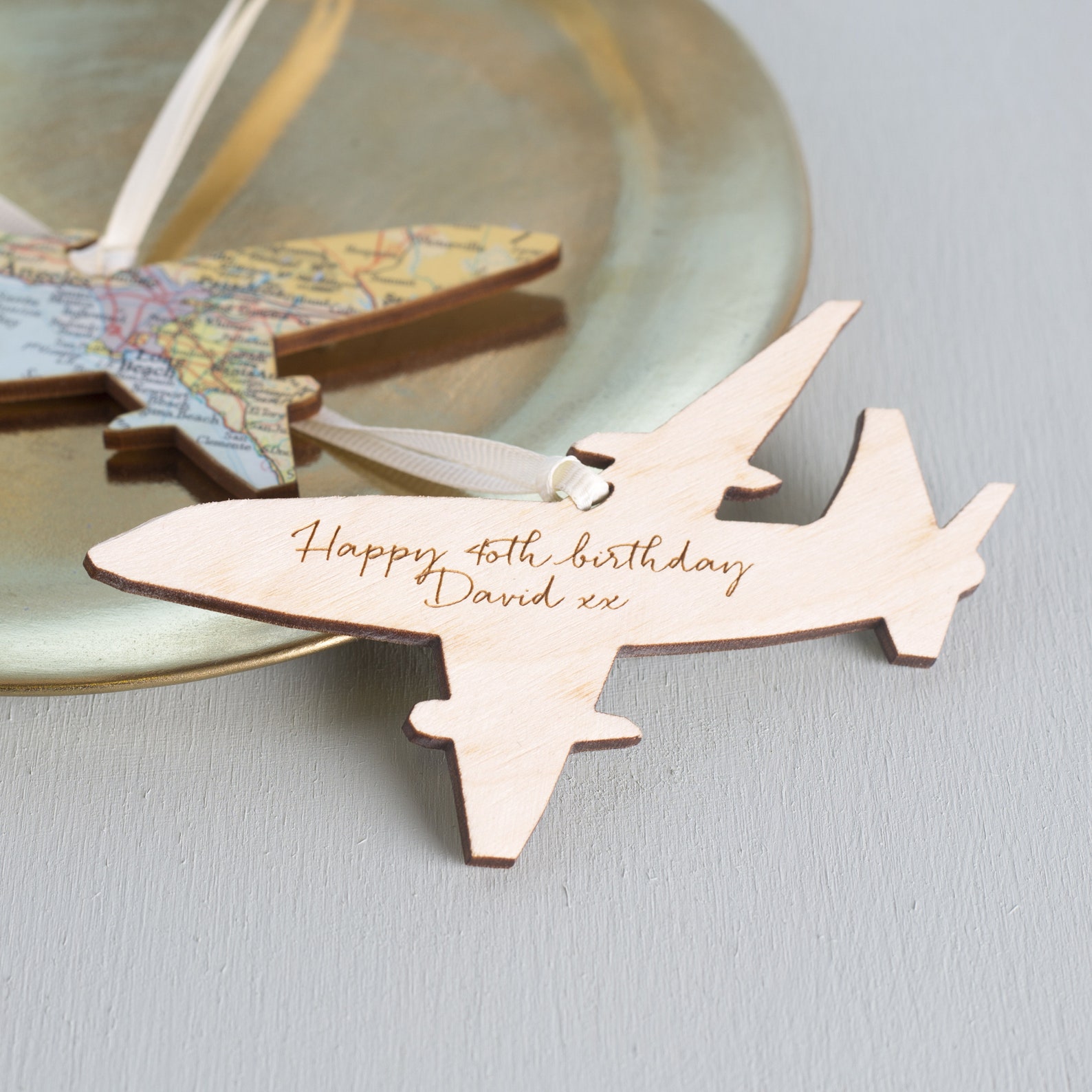 Airplane Ornament, Custom Map Gift for Him, Aeroplane Gift, Pilots Gift ...