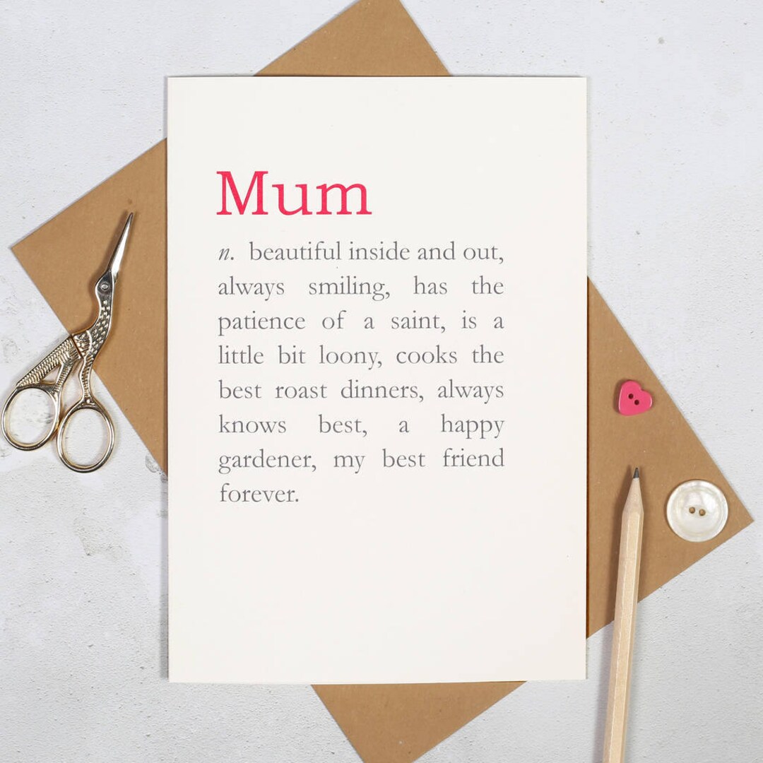 Mother's Day Card, Reasons You're Wonderful Mum Personalised Card, I ...