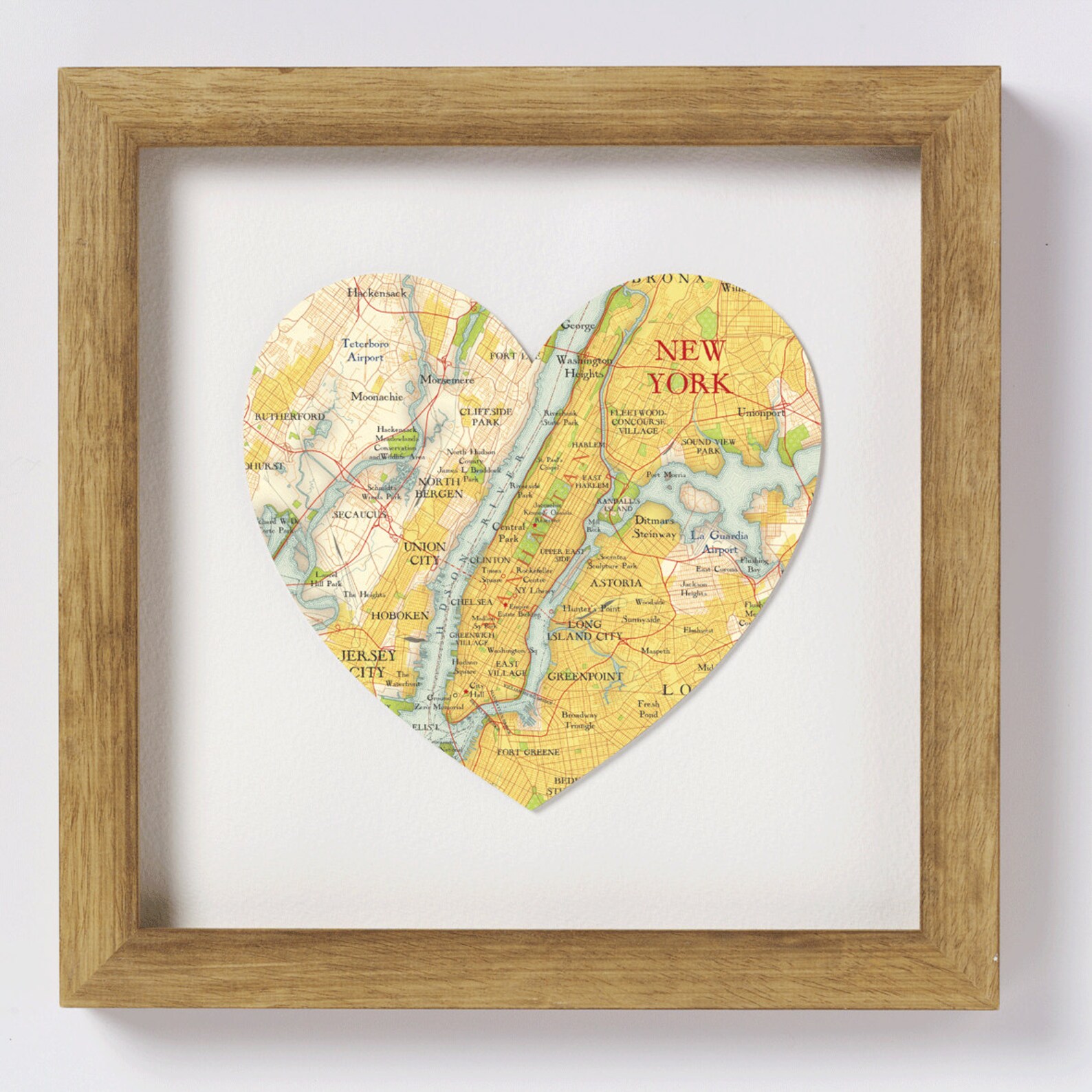 New York Wall Art Map Print Personalised Manhattan Gift | Etsy