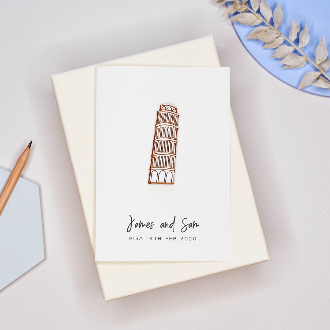 Tower of Pisa Italy, Romantic Card for Her, Tuscany Italian Travel ...