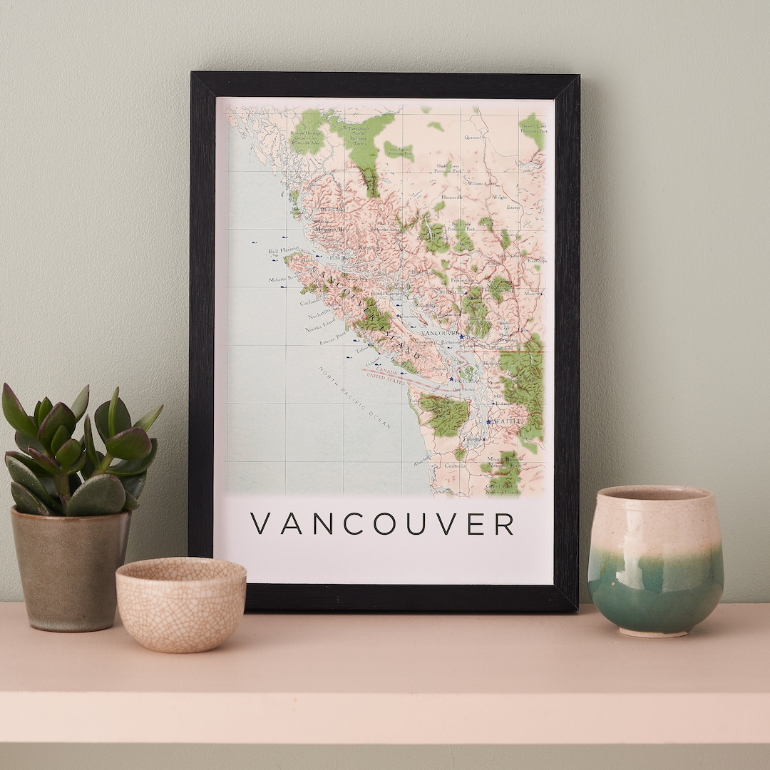 FRAMED Vancouver Island Poster, Wall Art Poster, Gallery Wall Art ...