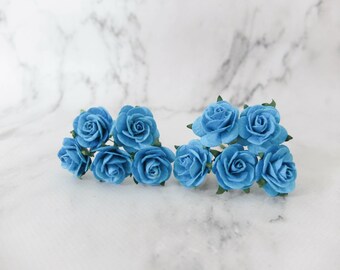 Blue paper flowers | Etsy