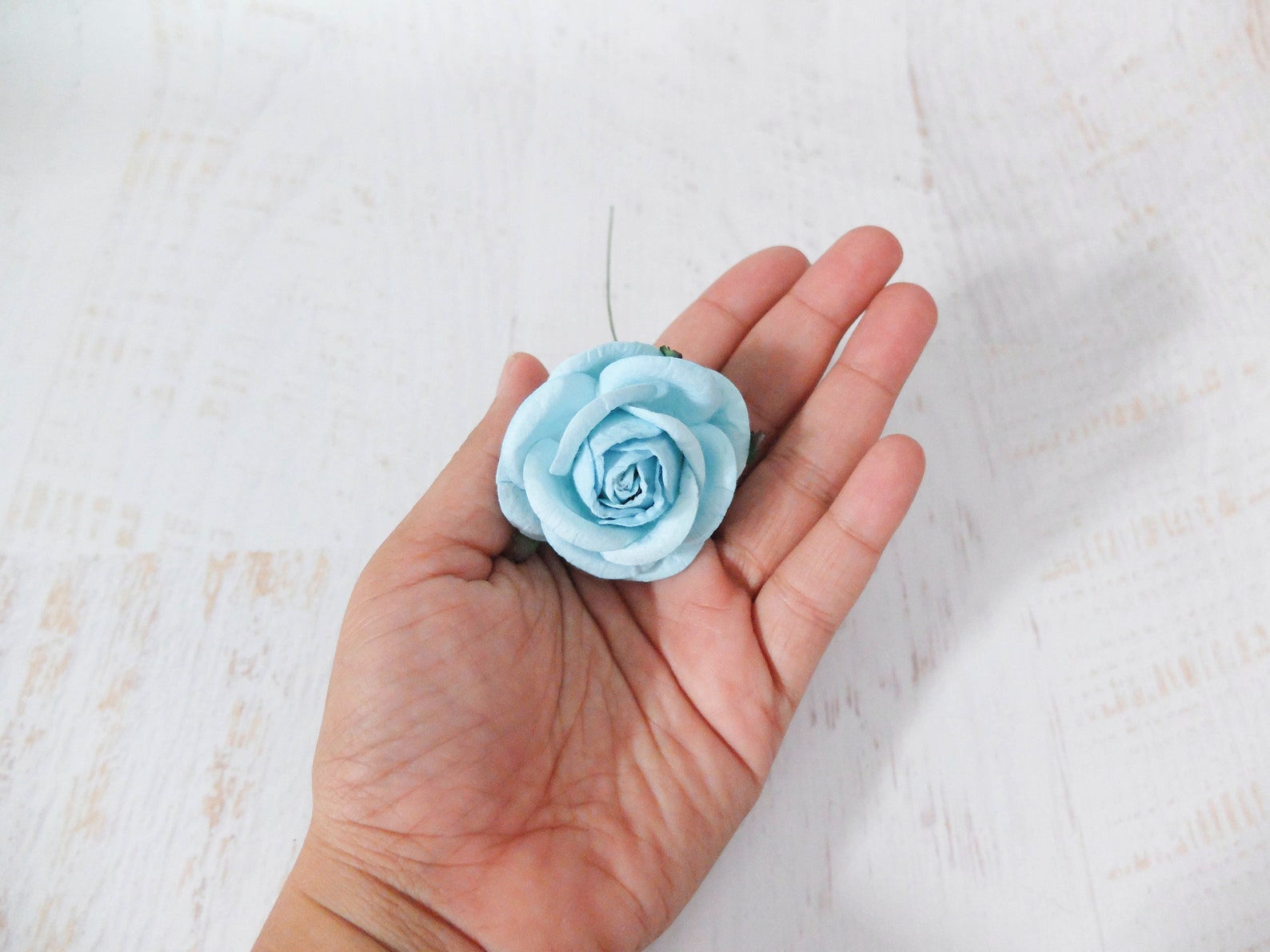 5 50mm/2 Inches Bright Blue Paper Roses Paper Flowers - Etsy