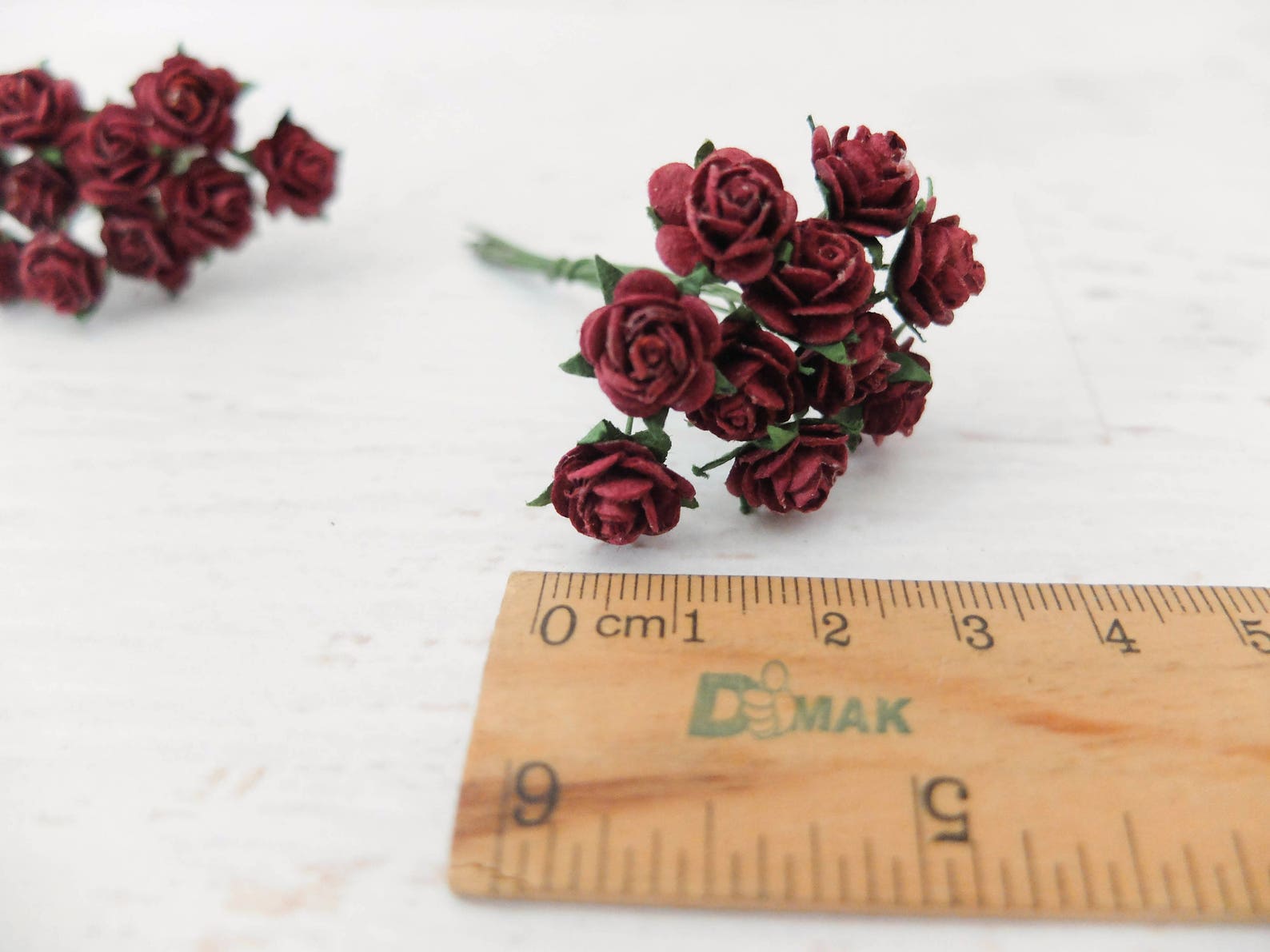 20 10mm Burgundy Red Paper Roses Paper Flowers Burgundy - Etsy
