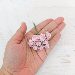 Soft Pink Paper Roses, 20 15mm Pink Paper Roses, 1.5 Cm - Etsy