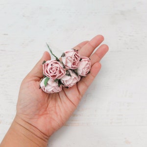 Light Pink Paper Flowers, 5 30mm Pink Paper Ranunculus, 3 Cm Paper Pink ...