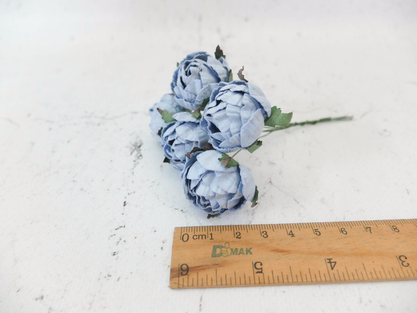 5 30mm Cool Blue Paper Ranunculus Blue Paper Flowers - Etsy