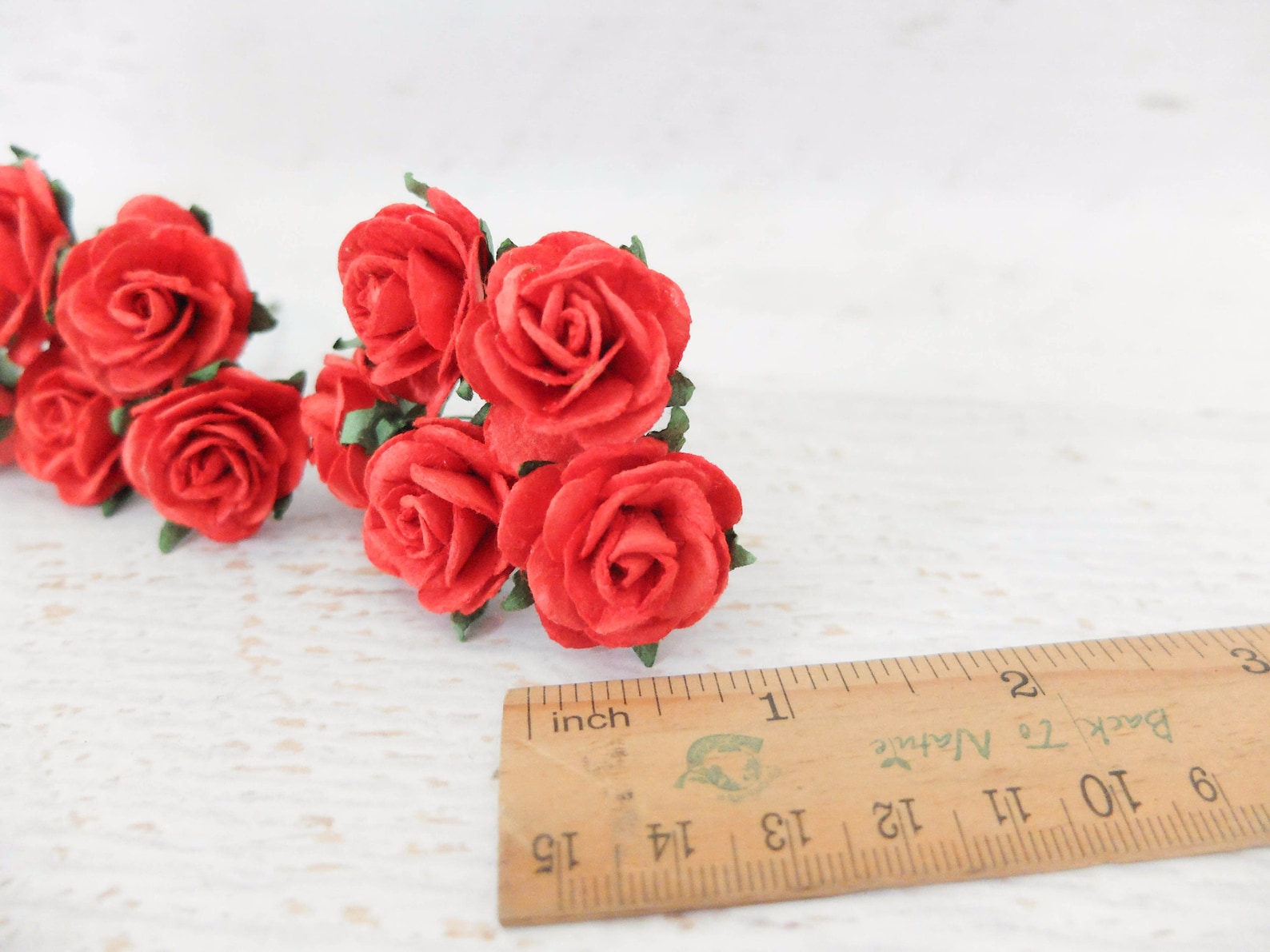 10 25mm Red Paper Roses Paper Flowers | Etsy