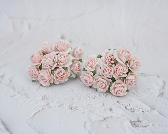 2 Cm White Paper Roses, 10 20mm White Paper Roses, White Paper Flowers ...