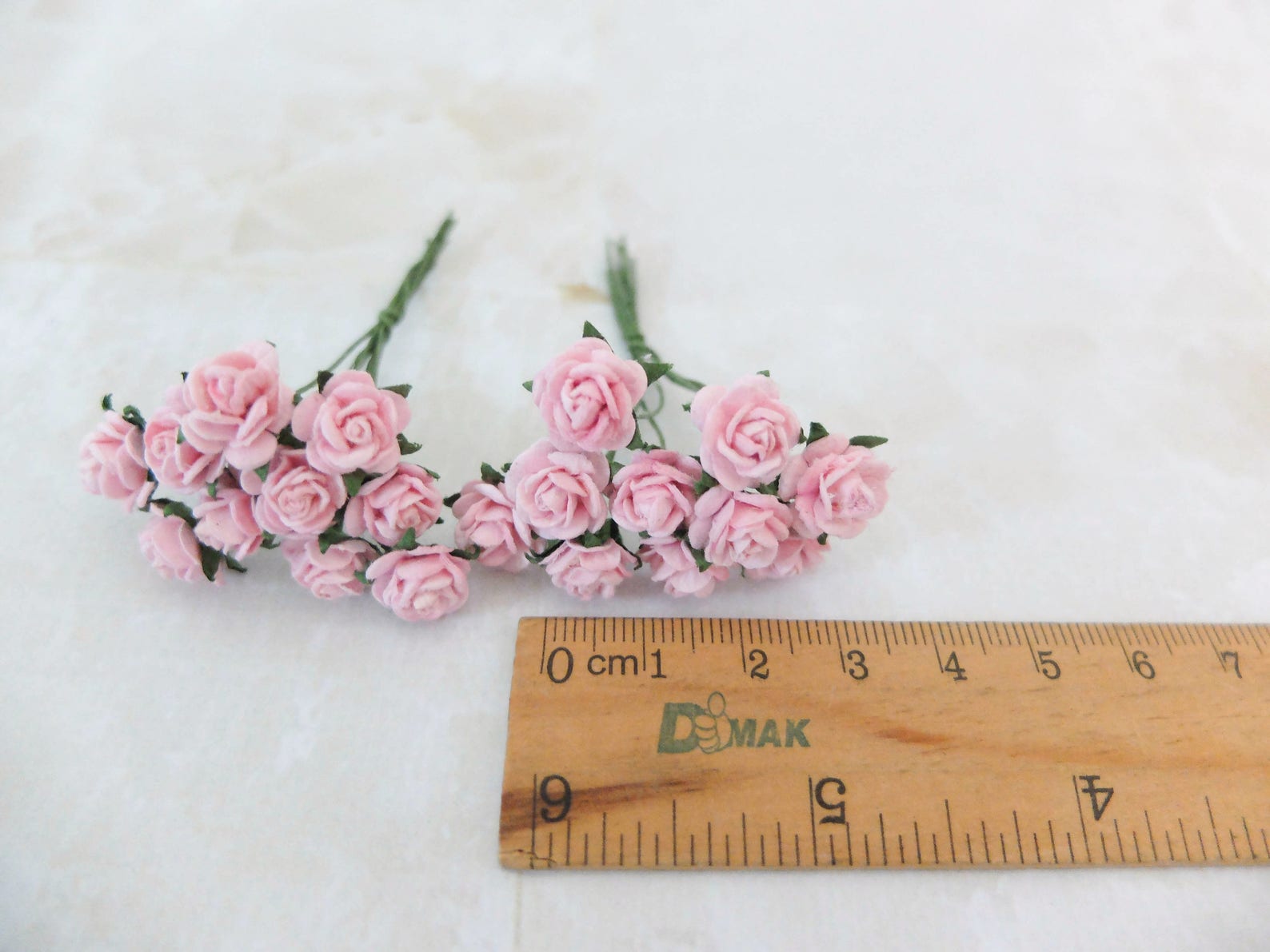 20 10mm soft pink paper roses pink paper flowers mulberry | Etsy