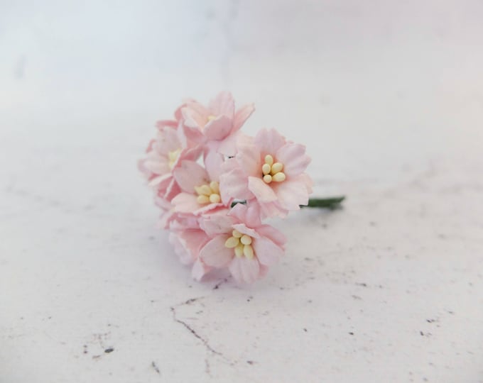 10 20mm Baby Pink Paper Cherry Blossoms Light Pink Paper - Etsy