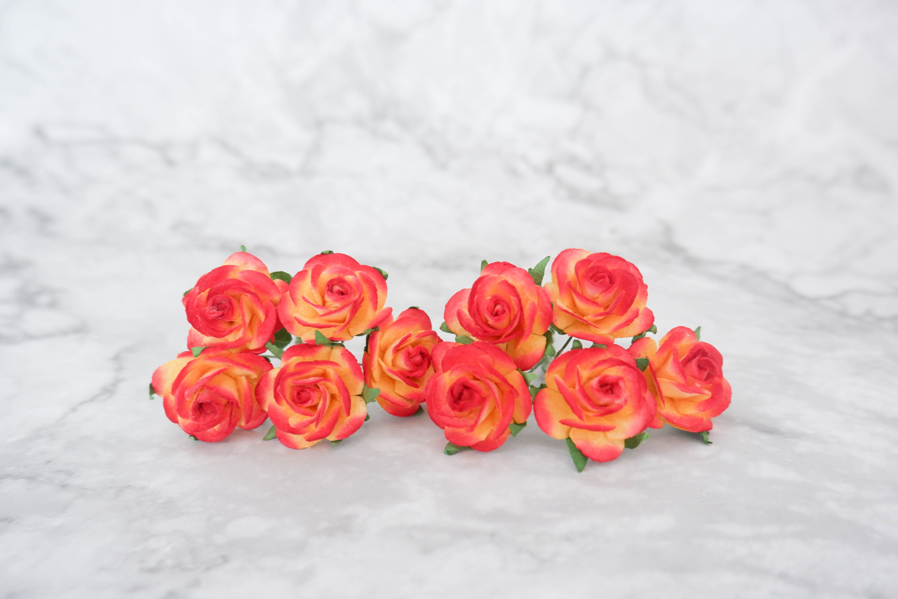Yellow Roses With Red Tips Bouquet
