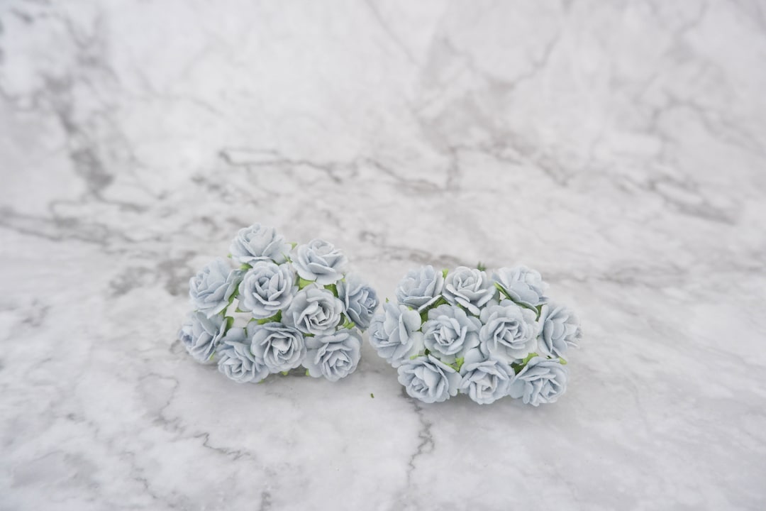 20 20mm Light Grey Blue Paper Roses, 2 Cm Roses (design B) - Etsy