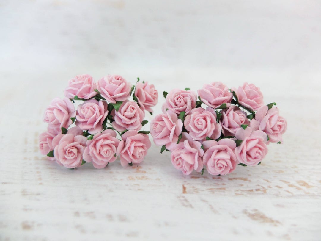 Soft Pink Paper Roses, 20 15mm Pink Paper Roses, 1.5 Cm - Etsy