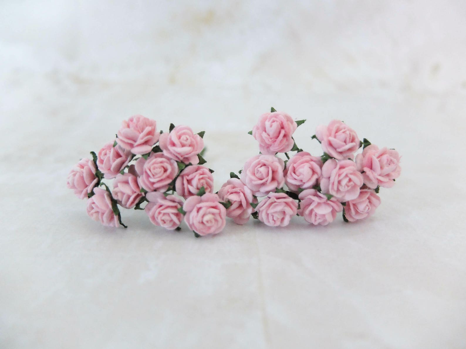 20 10mm soft pink paper roses pink paper flowers mulberry | Etsy