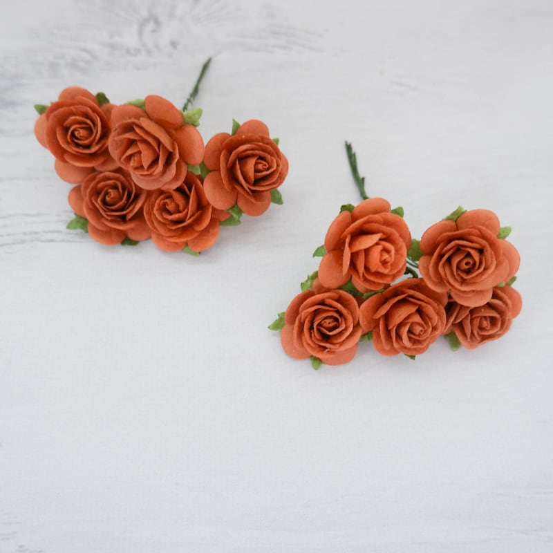 Burnt Orange Rose - Etsy