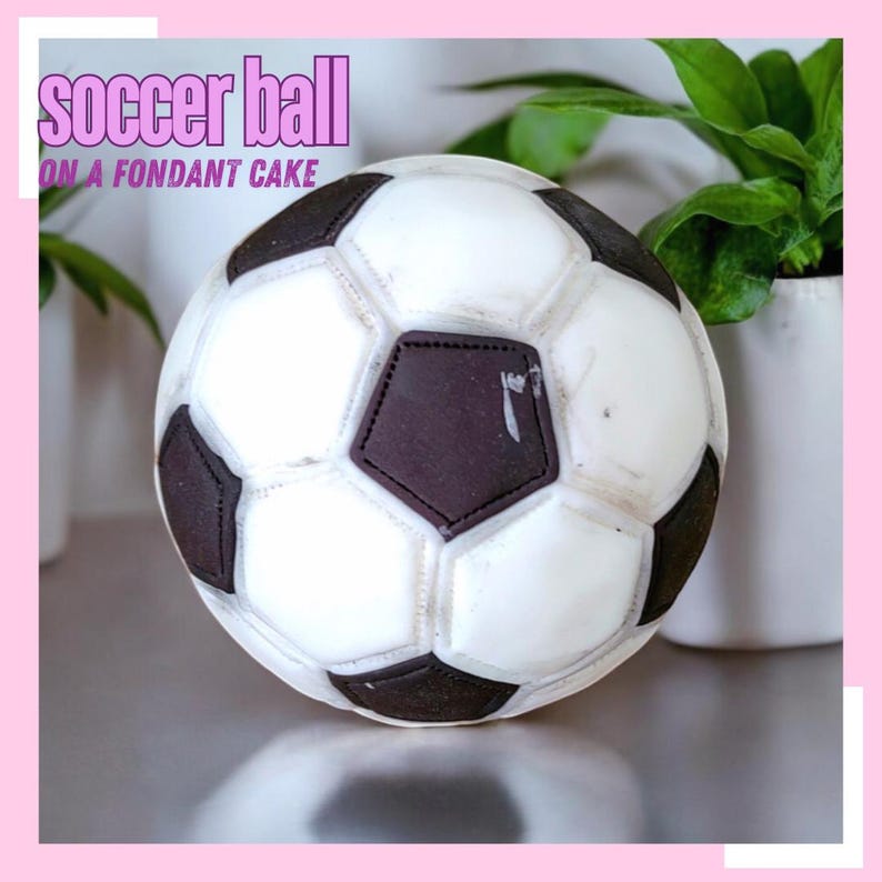 Fondant Soccer Ball Cake Topper- Edible Football Decoration - Sport ...