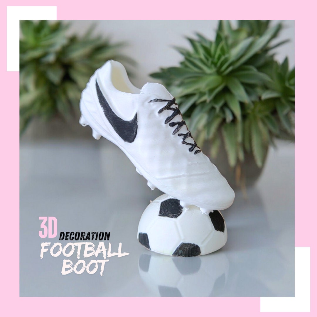 3D Printed Football Boot Cake Topper - Soccer Shoe Topper- Sport ...