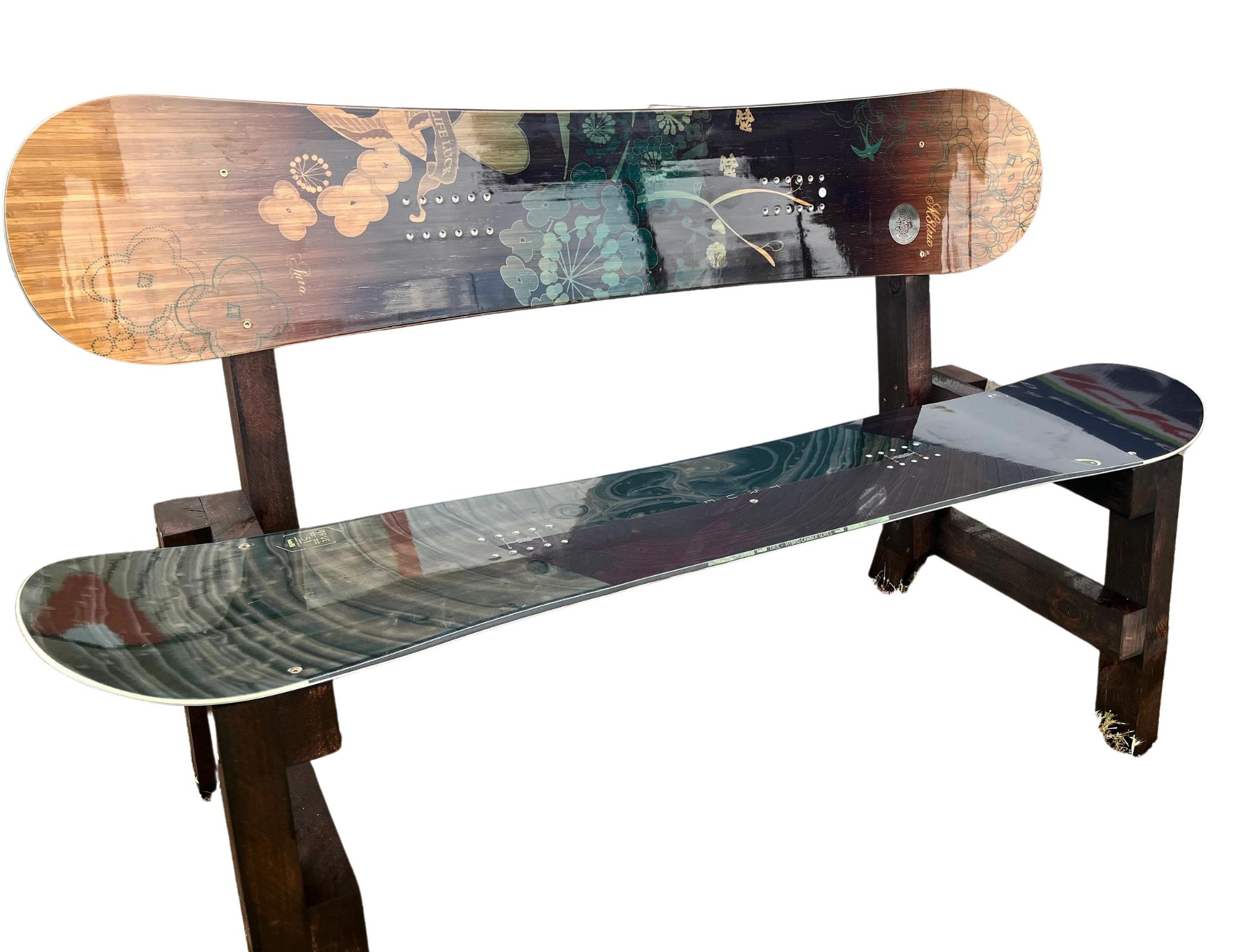 Unique Handmade Snowboard Bench Eco-friendly Custom Upcycled Furniture ...