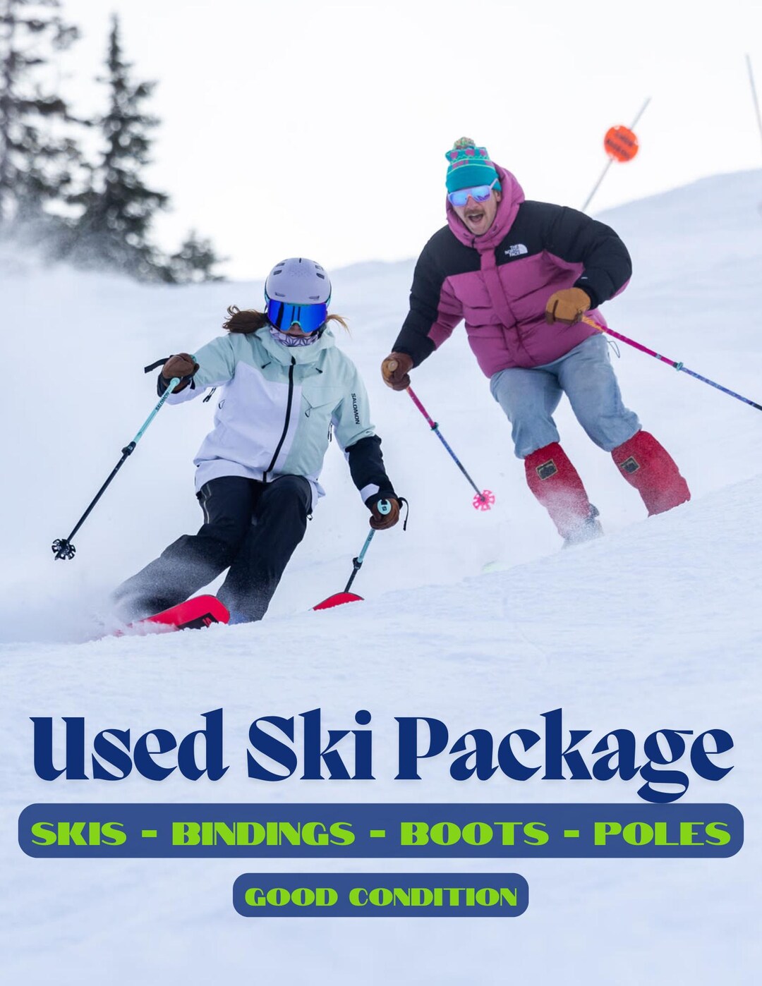 Affordable Adult Used Ski Package – Skis, Bindings, Boots, & Poles - Etsy