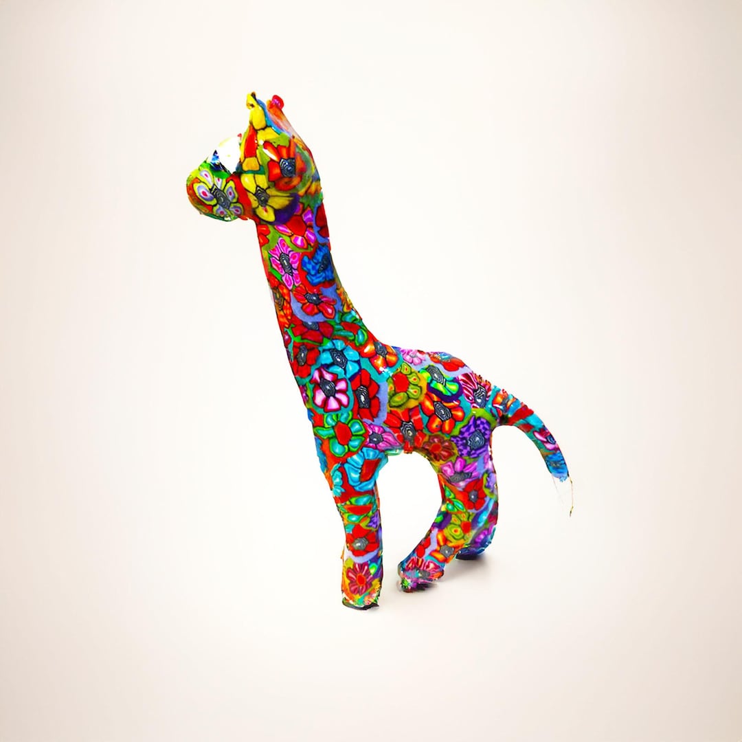 Handmade Polymer Clay Giraffe Sculpture: Whimsical Animal Art - Etsy