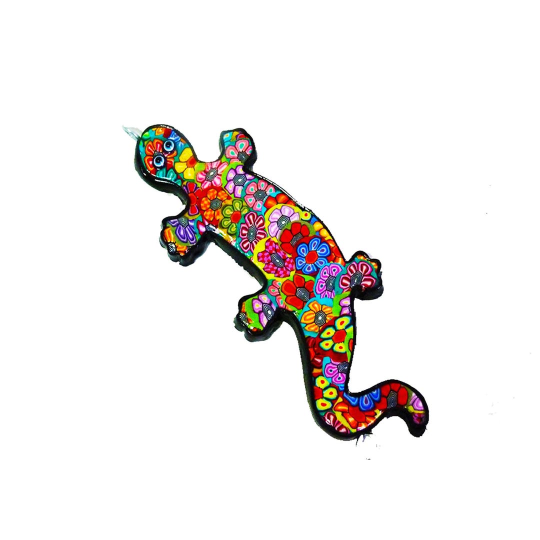 Polymer Clay Lizard Wall Decor: Tropical Good Luck Charm - Etsy