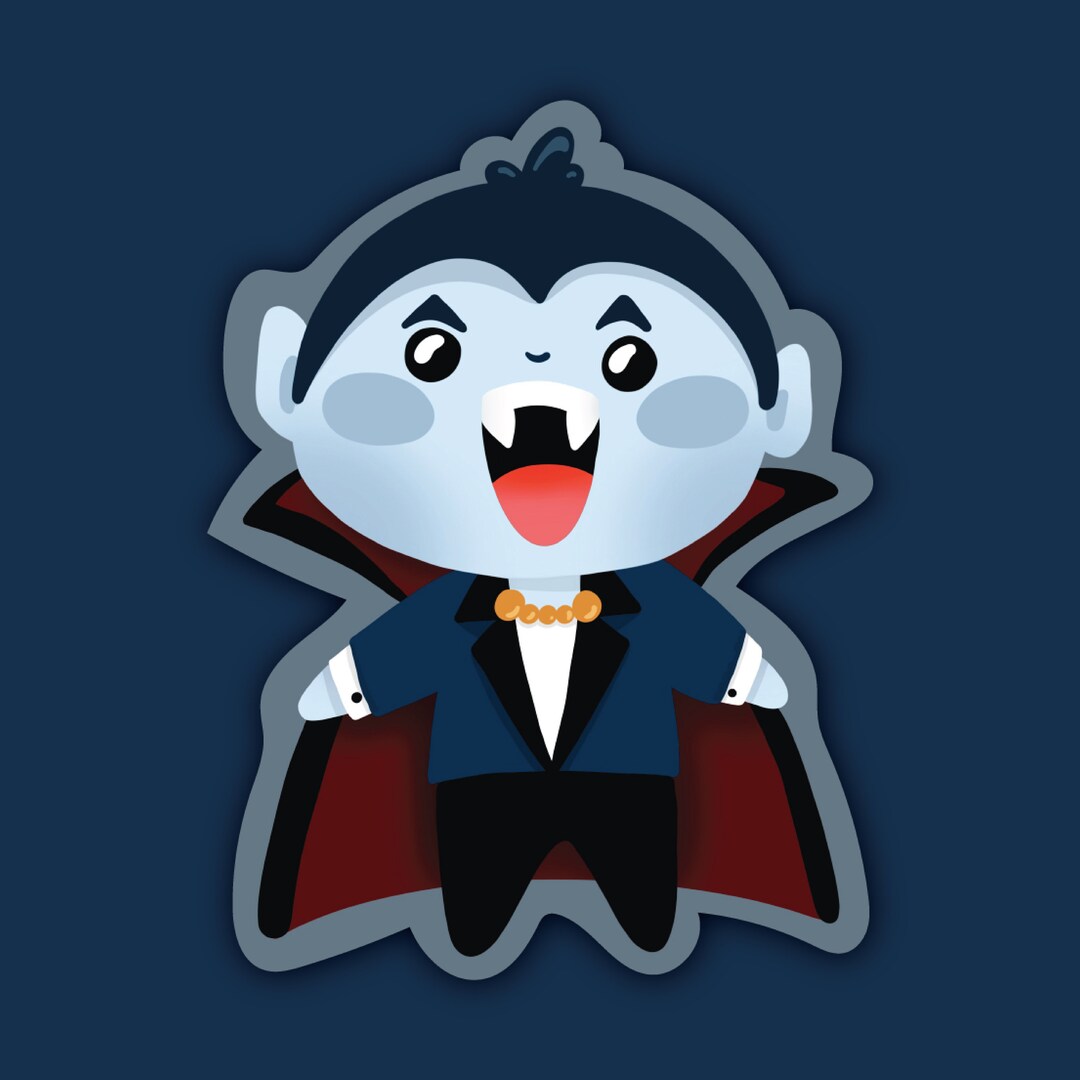 Vampire Sticker Dracula Sticker Spooky Season Sticker - Etsy