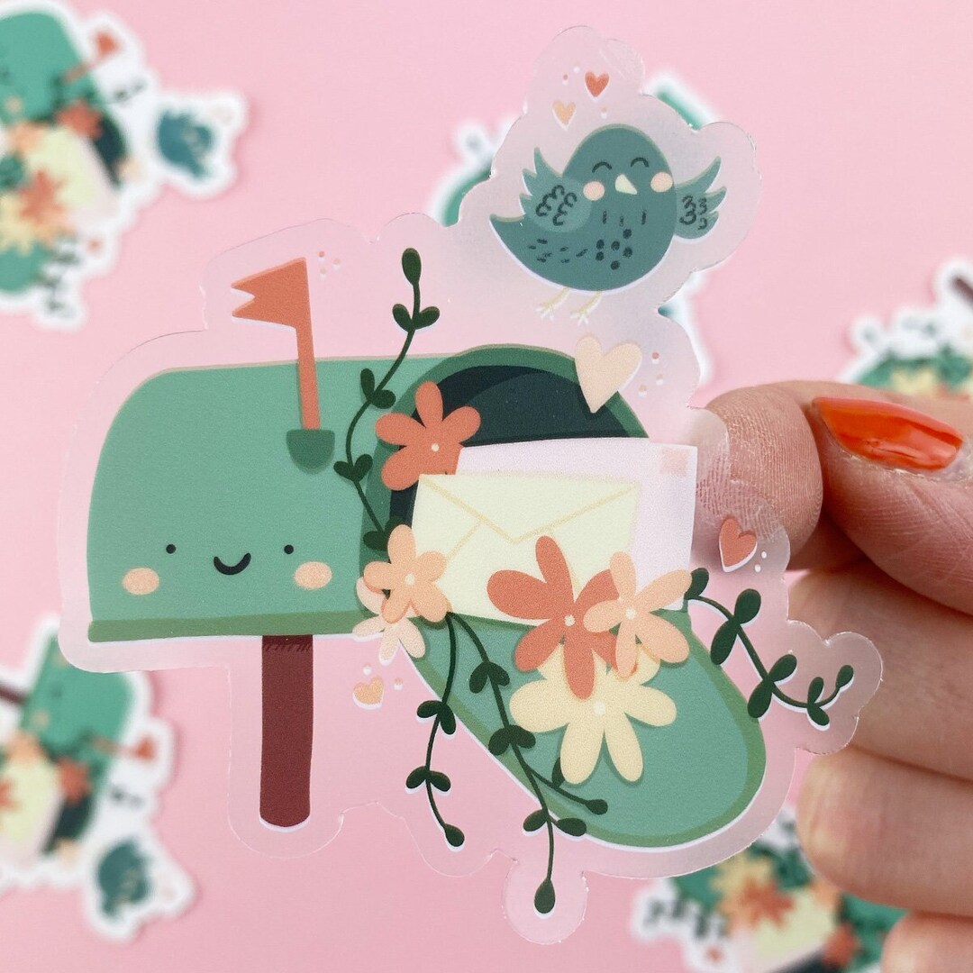 Happy Mail Cute Mailbox With Letters Clear Waterproof Vinyl - Etsy