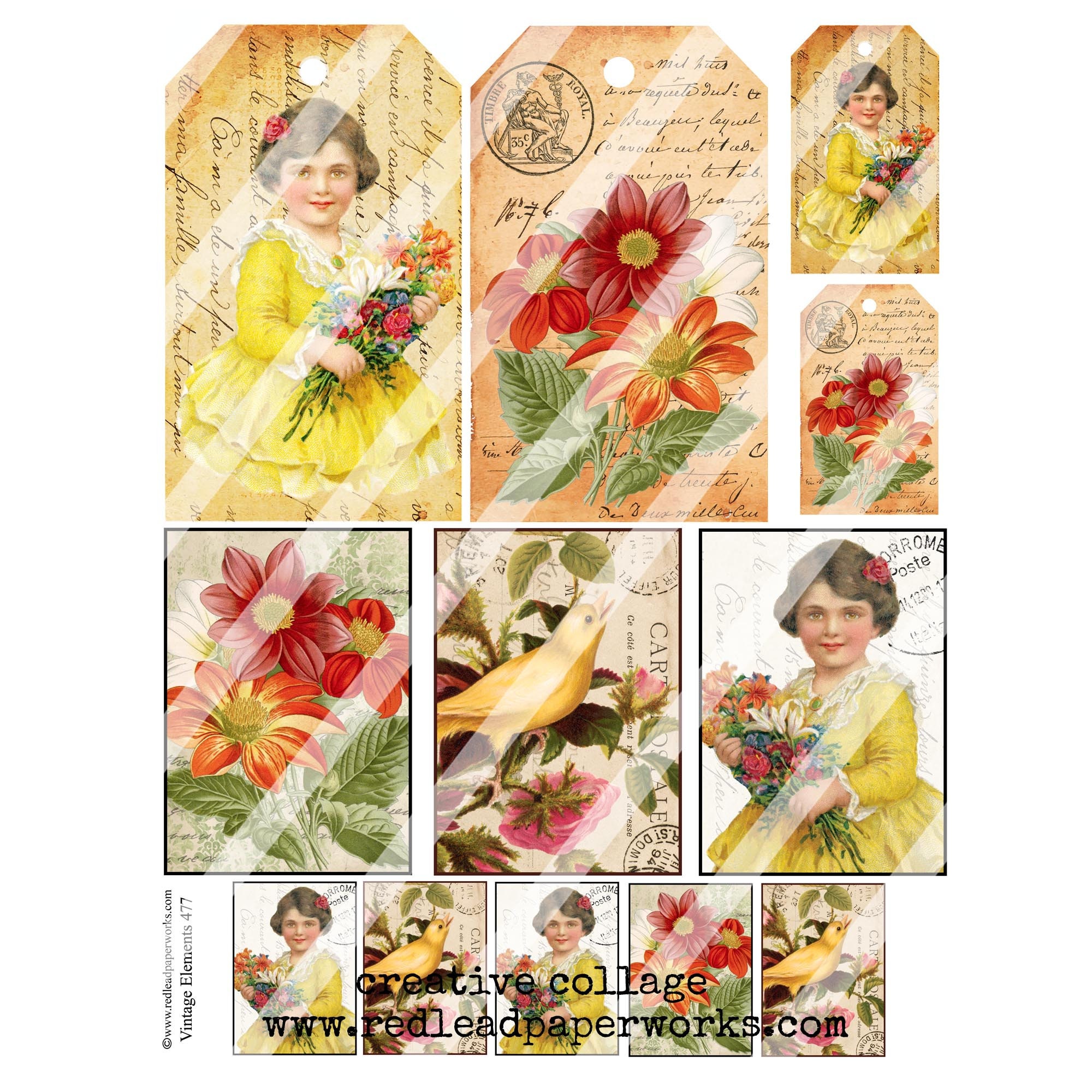 Digital Printable Mixed Media Collection One Collage Papers - Etsy