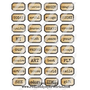 Digital Printable Distressed Labels - Etsy