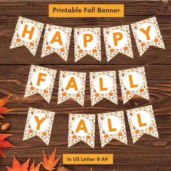 Fall Leaf Banner - Etsy