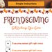 Friendsgiving Gift Exchange Dice Game, Easy Roll the Dice and Pass the ...