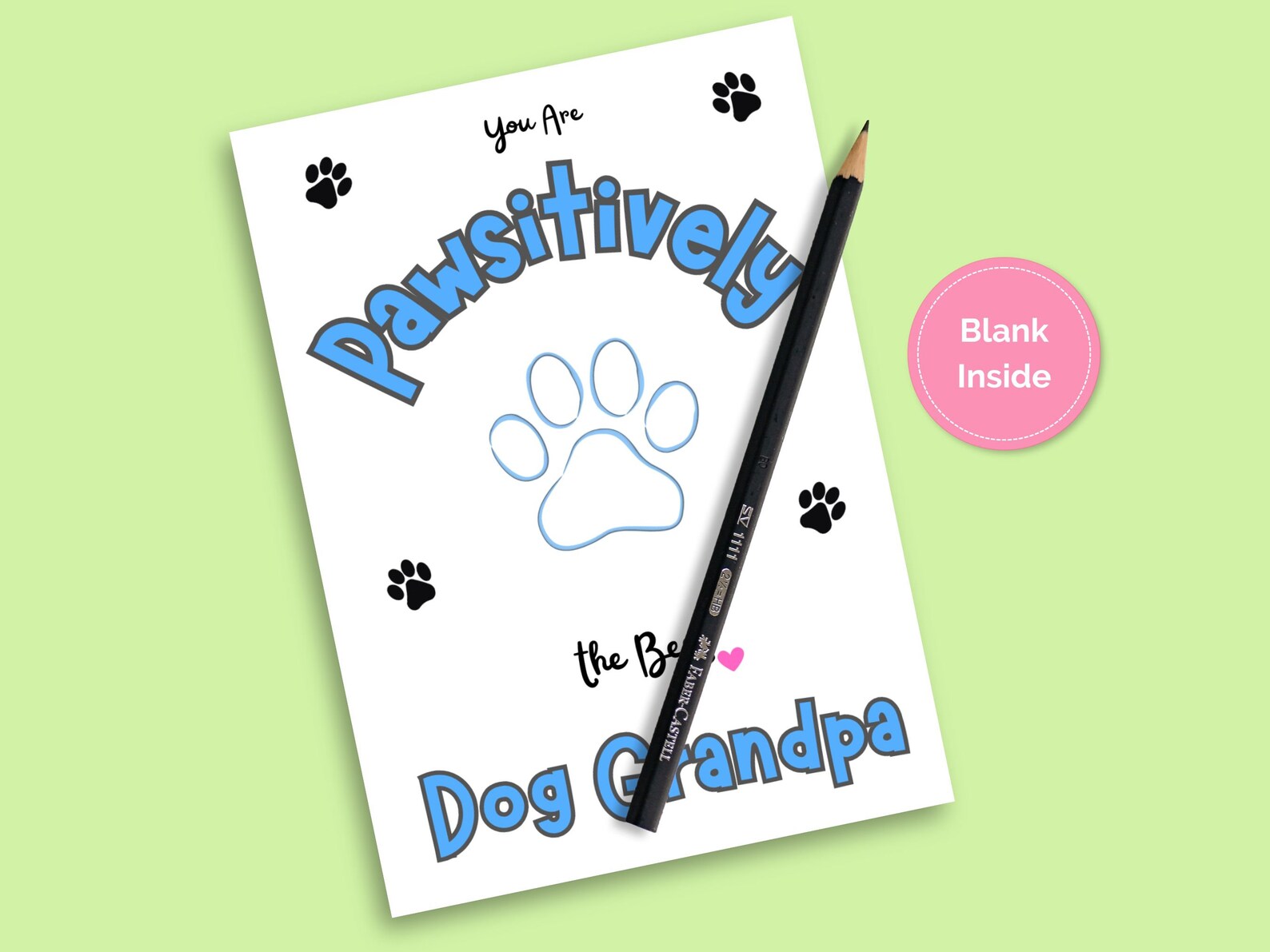 Dog Grandpa Card for Birthday, Father's Day, Grandparents Day or All ...