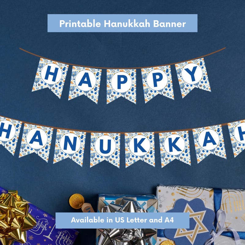 Printable Hanukah Sign - Etsy UK