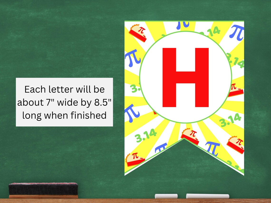 Happy PI Day Bunting Banner for Math, Science, STEM Teacher Classroom ...