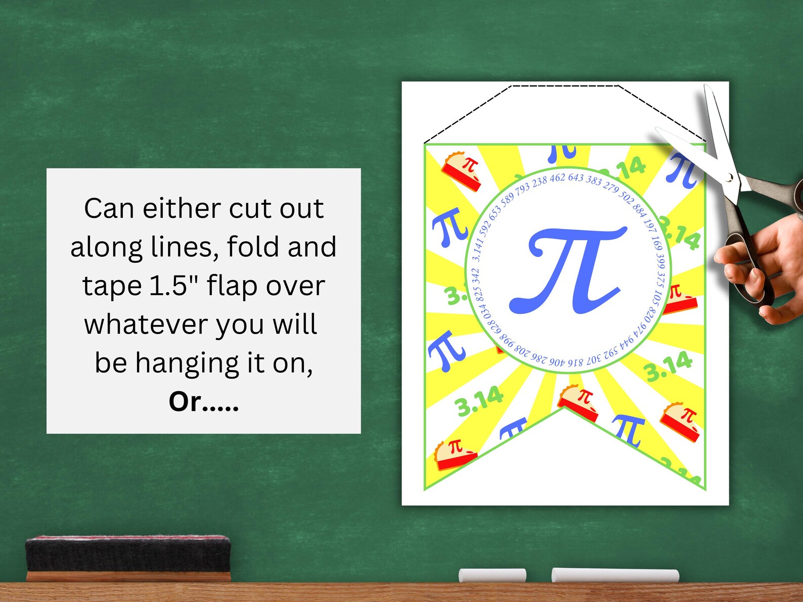 Happy PI Day Bunting Banner for Math, Science, STEM Teacher Classroom ...