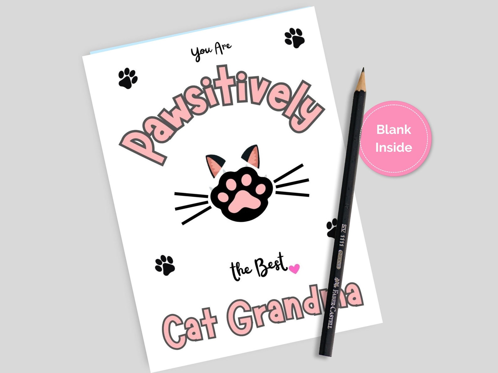 Cat Grandma Card, Cat Grandma Mother's Day Card, Cat Grandma Birthday ...