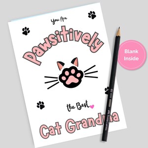 Cat Grandma Card, Cat Grandma Mother's Day Card, Cat Grandma Birthday ...