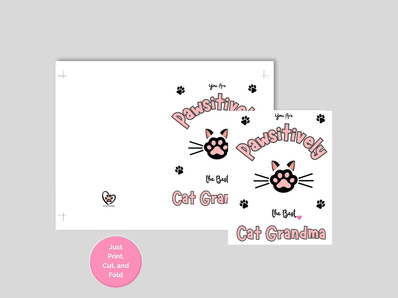 Cat Grandma Card, Cat Grandma Mother's Day Card, Cat Grandma Birthday ...