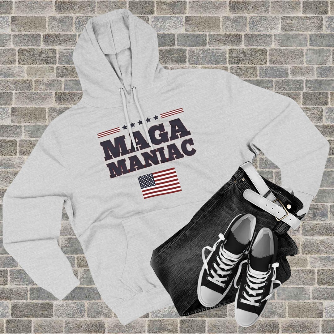MAGA MANIAC Hoodie, Trump Sweater, Donald Trump Sweatshirt, President ...