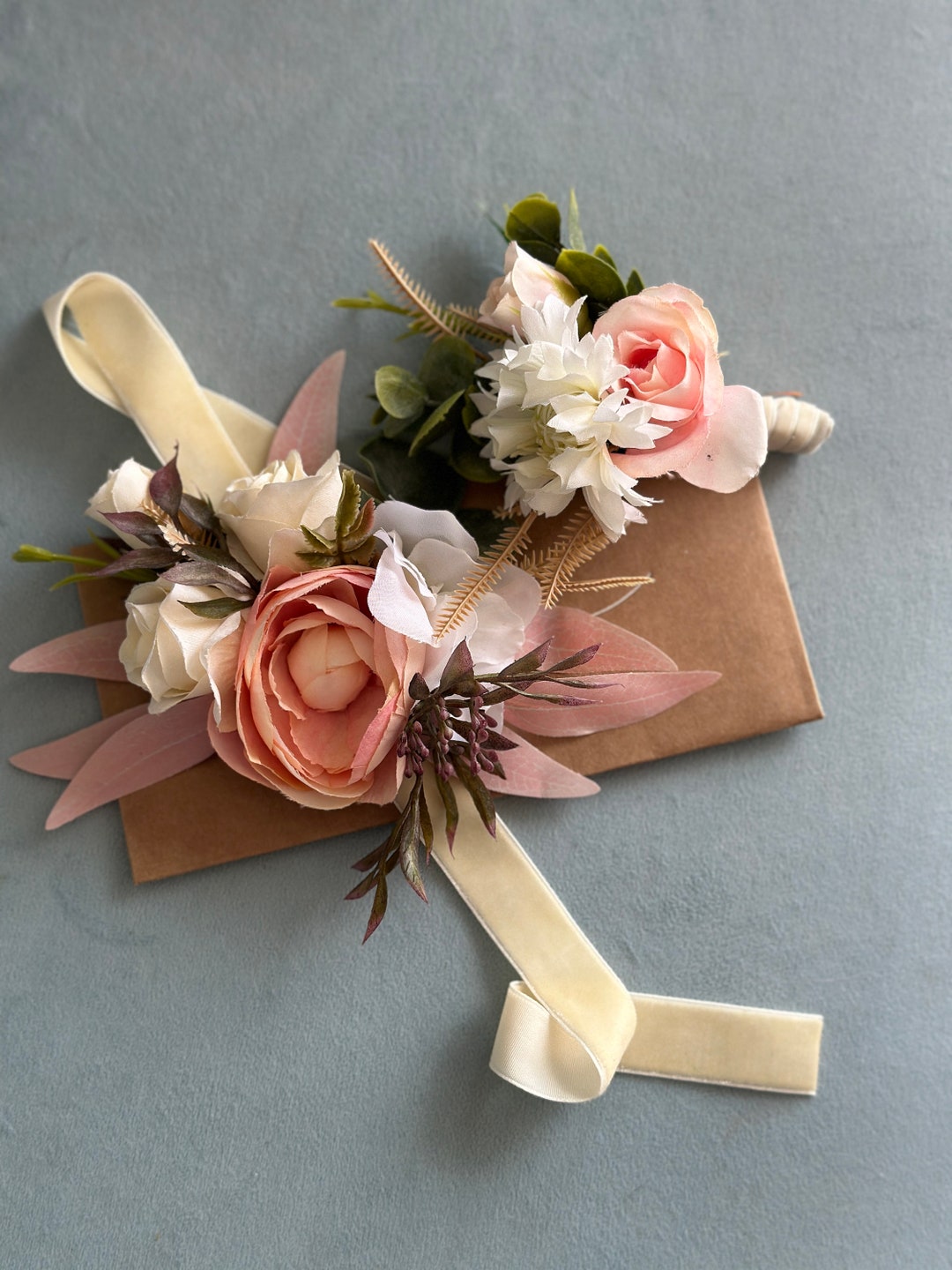 Corsage and Boutonniere Set for Wedding, Mother of the Bride Roses ...