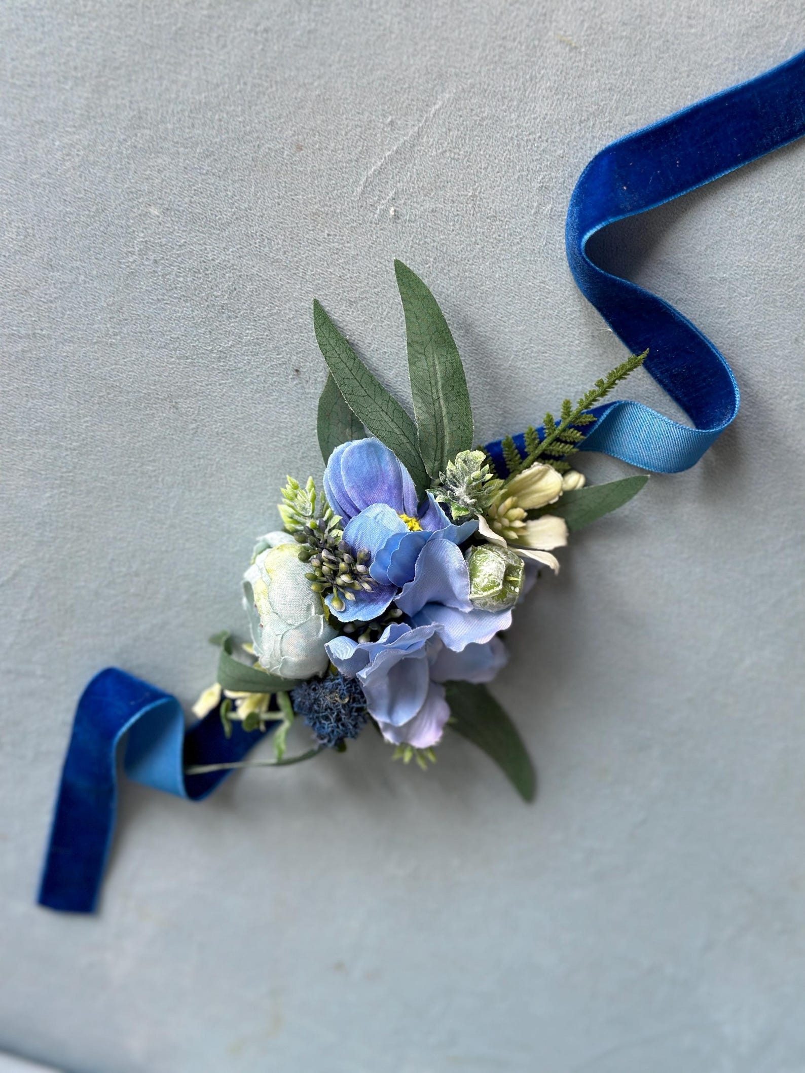 Elegant Blue Boutonniere, Sky Blue Wedding Boutonniere, Unique Bridal ...