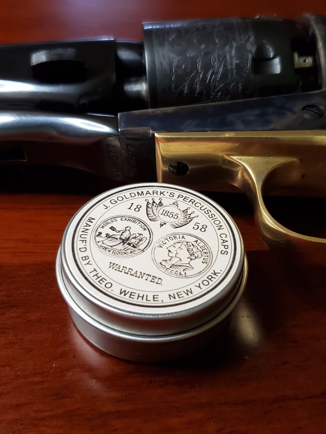 Percussion Cap Tin, Replica, Goldmark. - Etsy