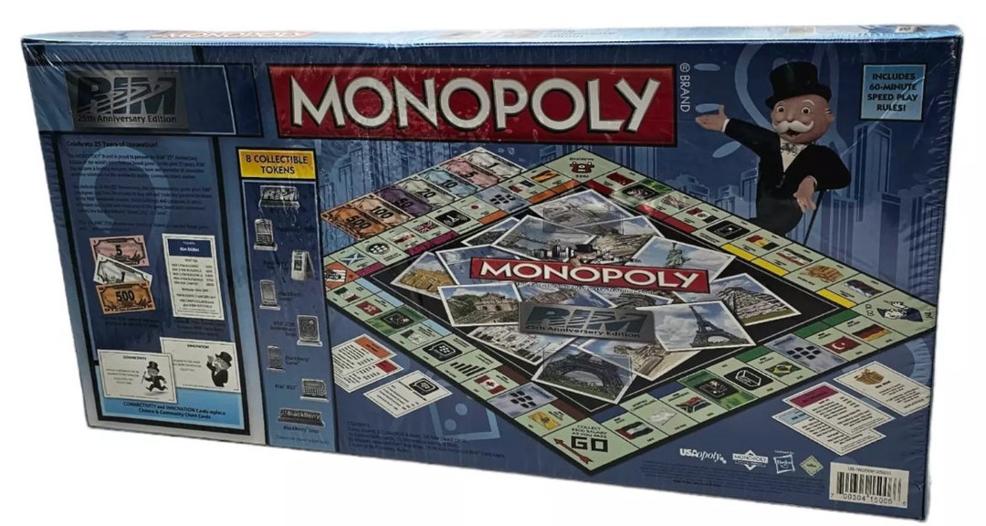 Monopoly RIM 25th Anniversary Edition Research in Motion Blackberry ...