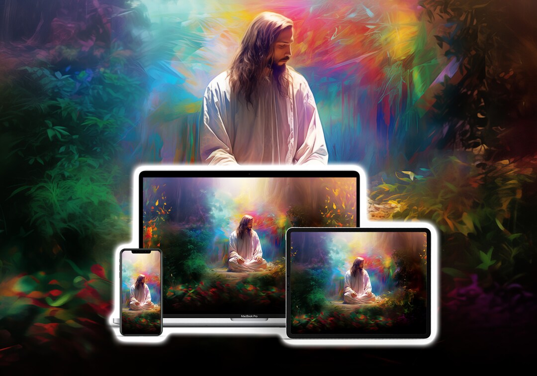 JESUS PRAYING / 4K Digital Wallpaper for Phone, Tablet, Computer - Etsy
