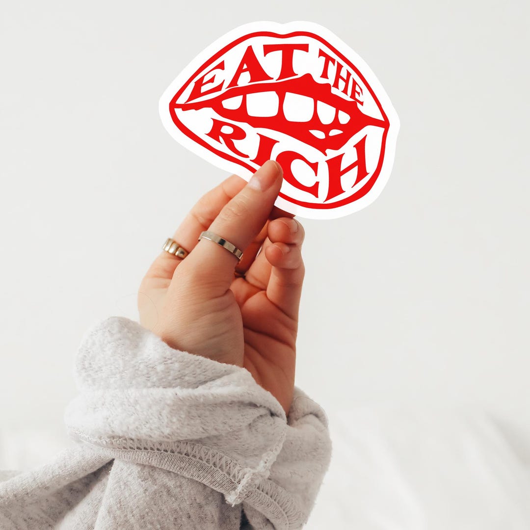 Eat the Rich Kiss-cut Stickers, Trendy Vinyl Decals for Laptops, Water ...