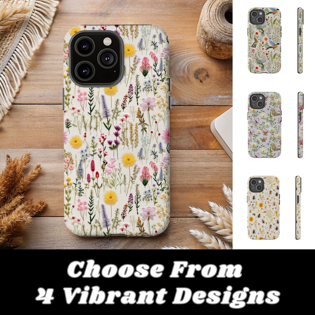 Cottage Core Wildflower Phone Case for iPhone 15 14 13 Pro Max Mini 11 ...